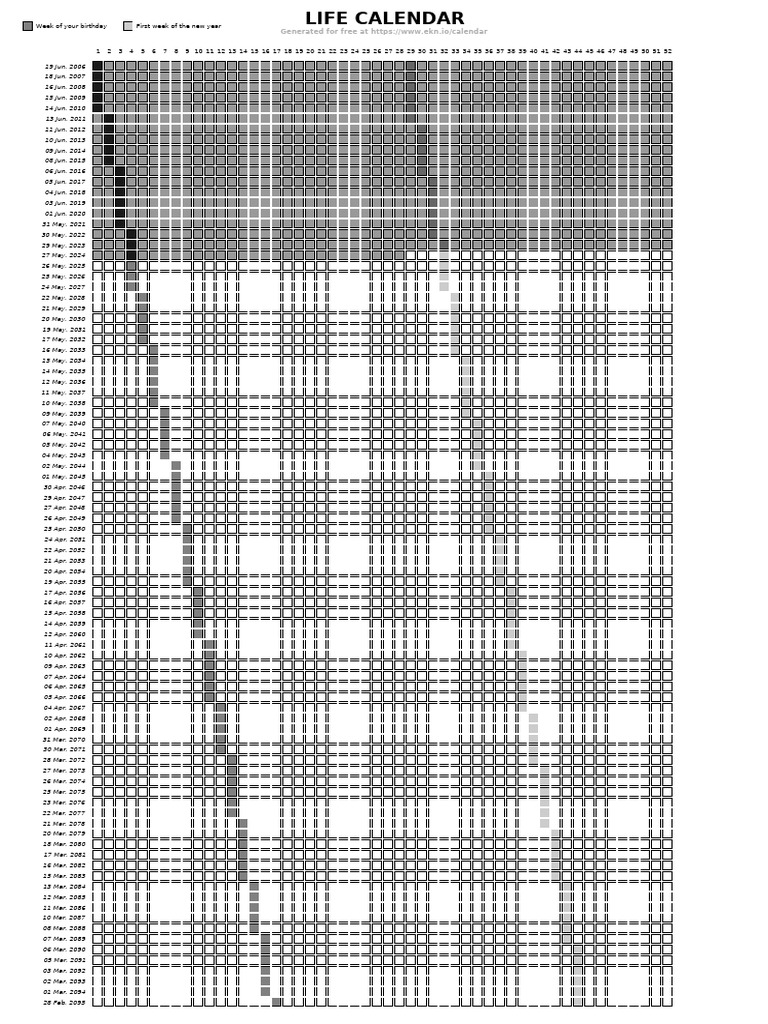 My Life Calendar | PDF