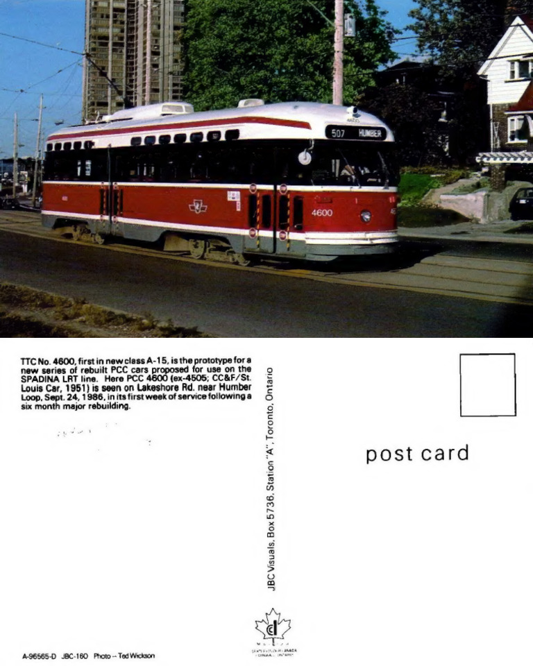 1986 TTC PCC Postcard | PDF