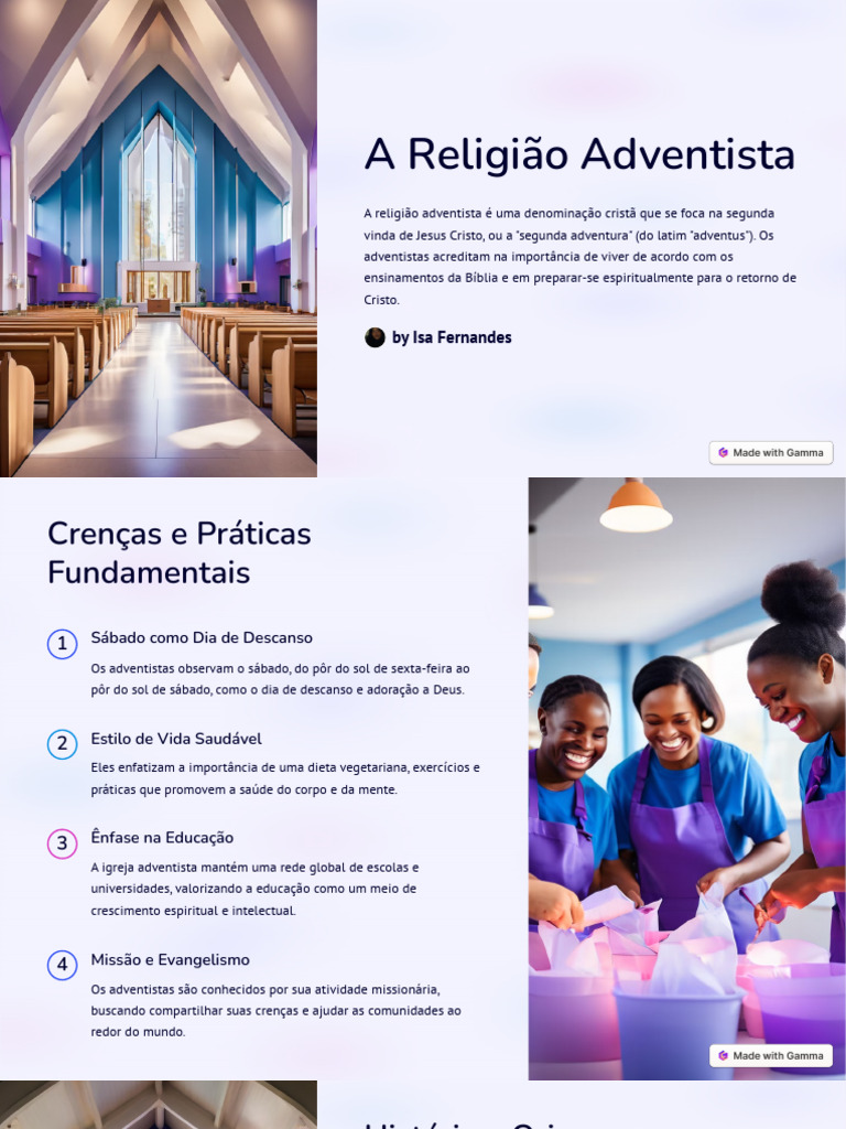 Religião Adventista: Crenças e História | PDF