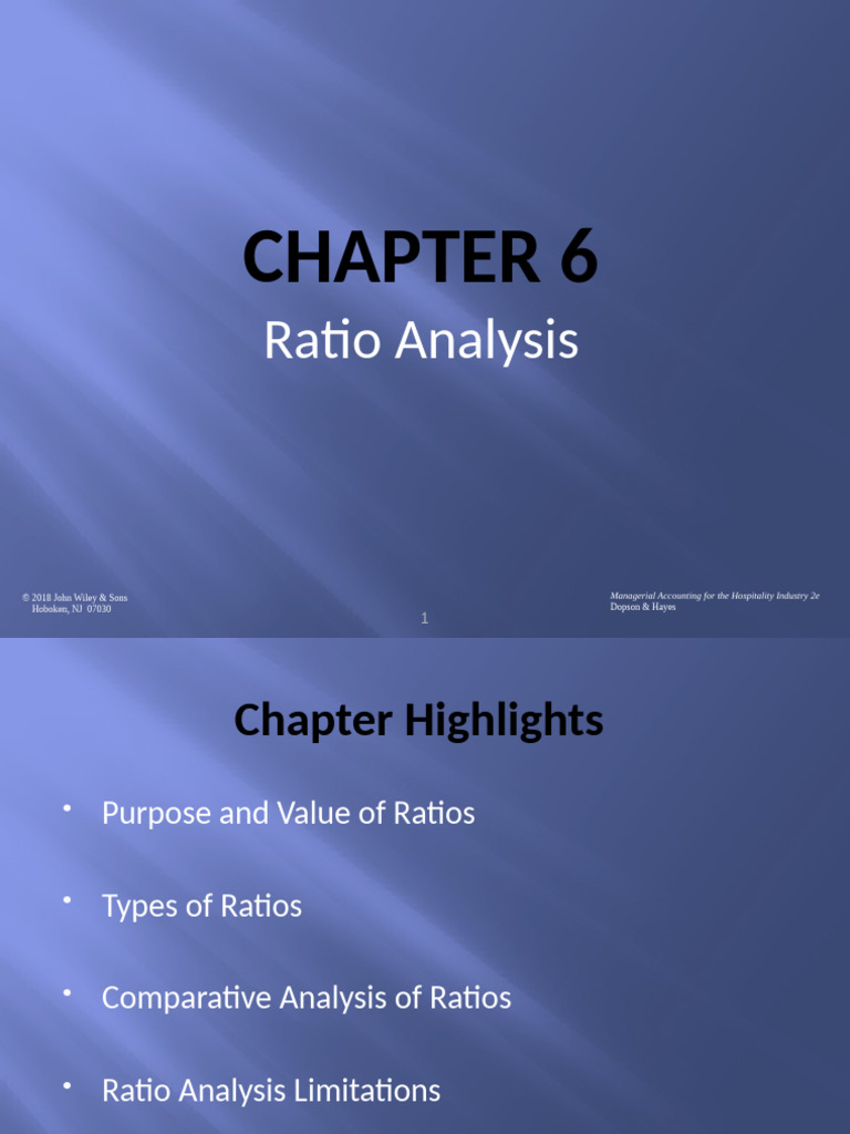 Hospitality Industry Ratio Analysis Guide | PDF | Dividend | Investing