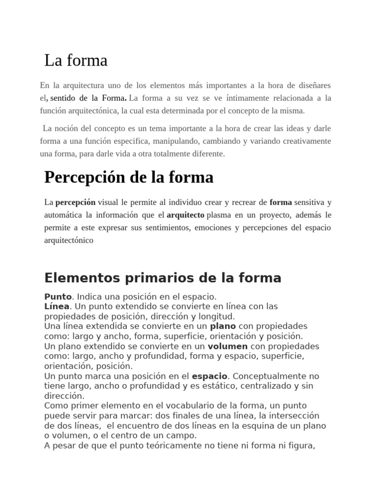 La Forma | PDF | Color | Espacio