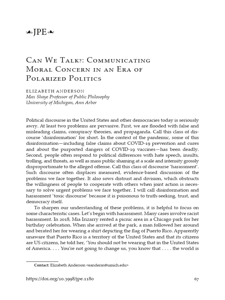 Toxic Discourse and Democracy Today | PDF | Racism | Discrimination & Race Relations