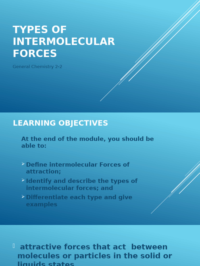 Types of intermolecular Forces | PDF
