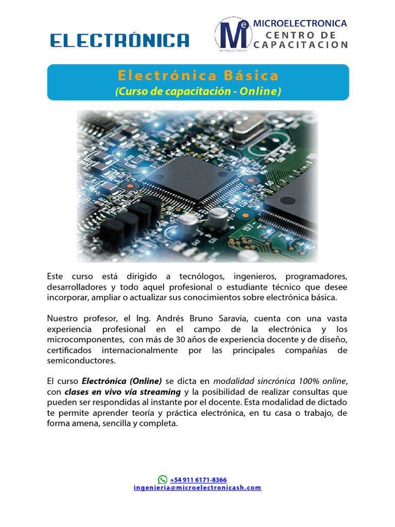 Curso-Electronica-Basica Online 2023 | PDF | Electrónica | Red eléctrica