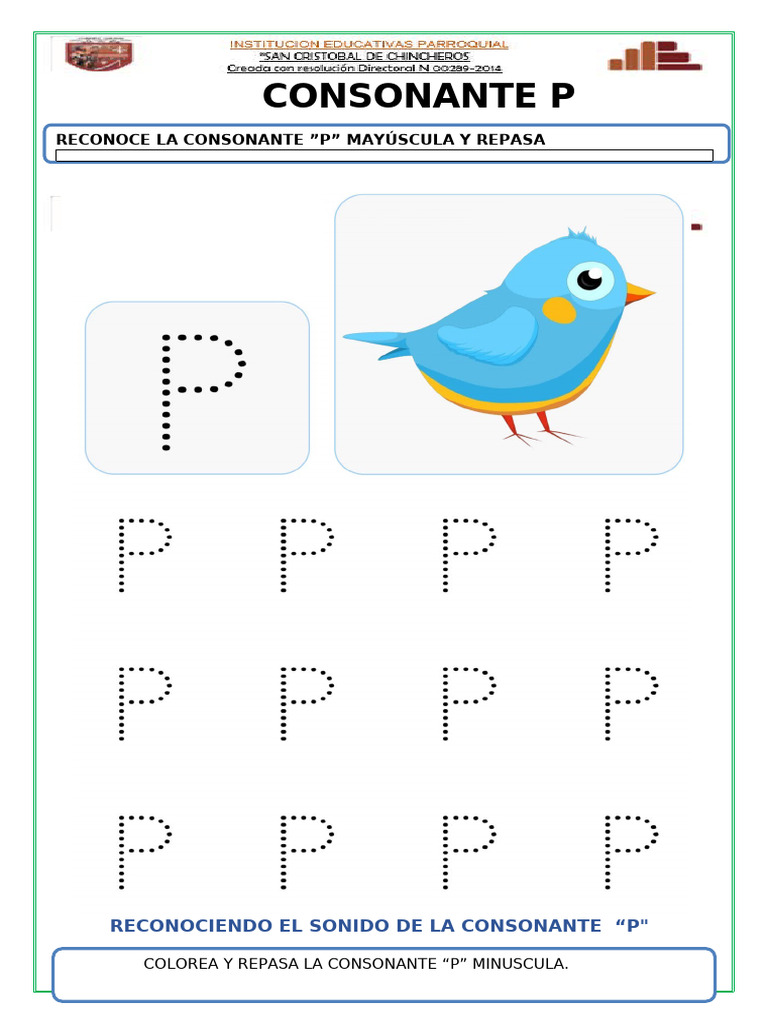Fichas de La Consonante P | PDF