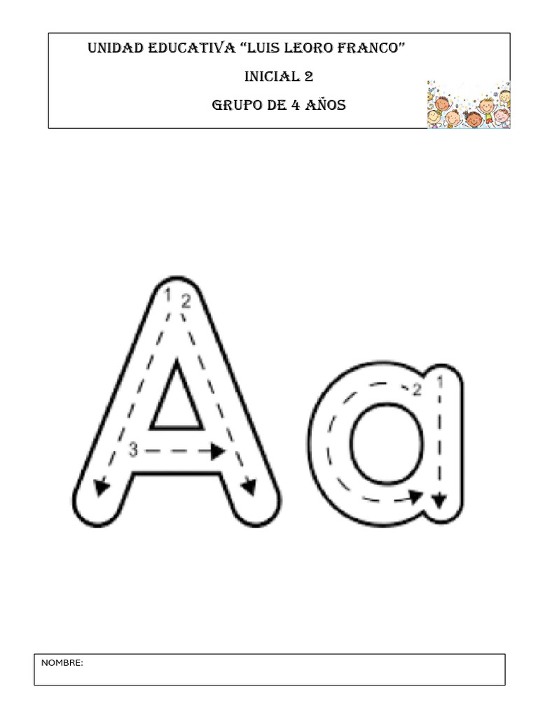 HOJAS de Trabajo Vocal A | PDF
