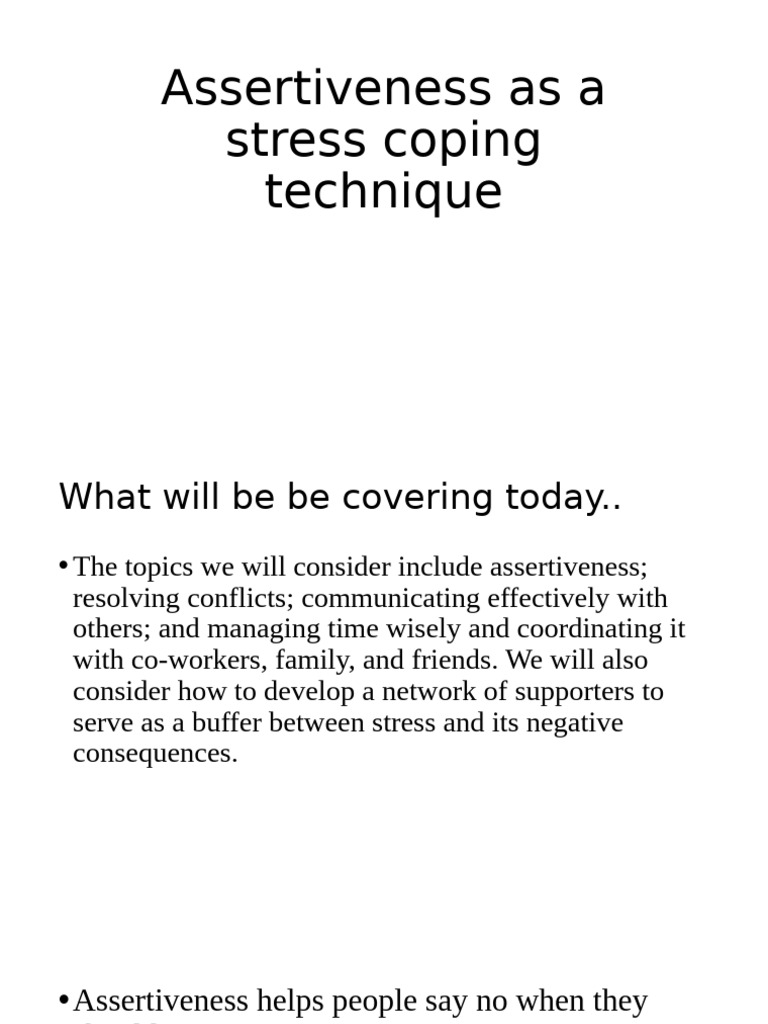 Assertiveness - Stress Management OE-1 | PDF | Body Language | Stress (Biology)