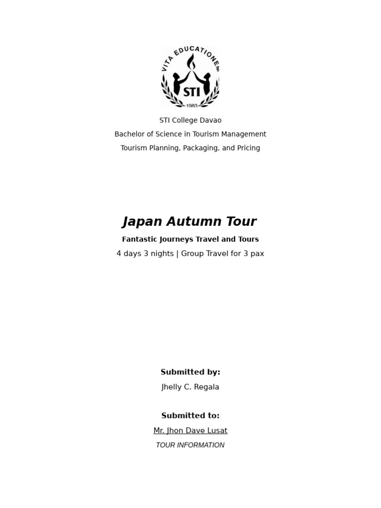 Japan Autumn Tour Package Details | PDF