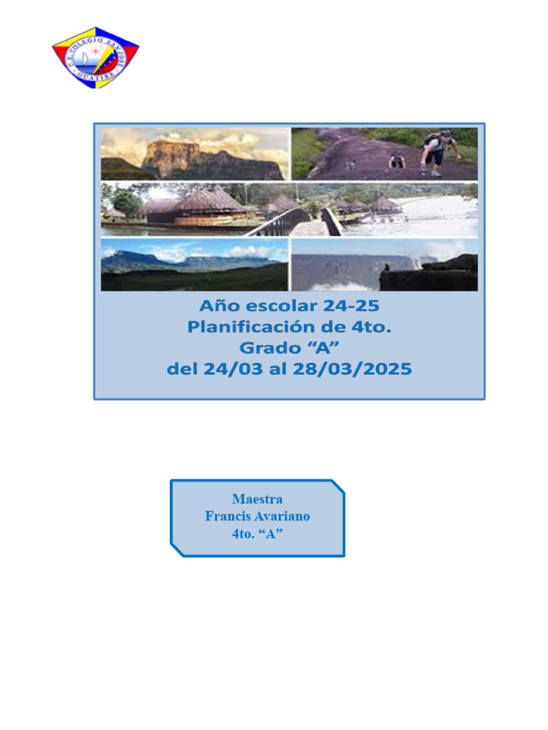 4to Grado A Guía #12 24-03 Al 28-03-2025 | PDF