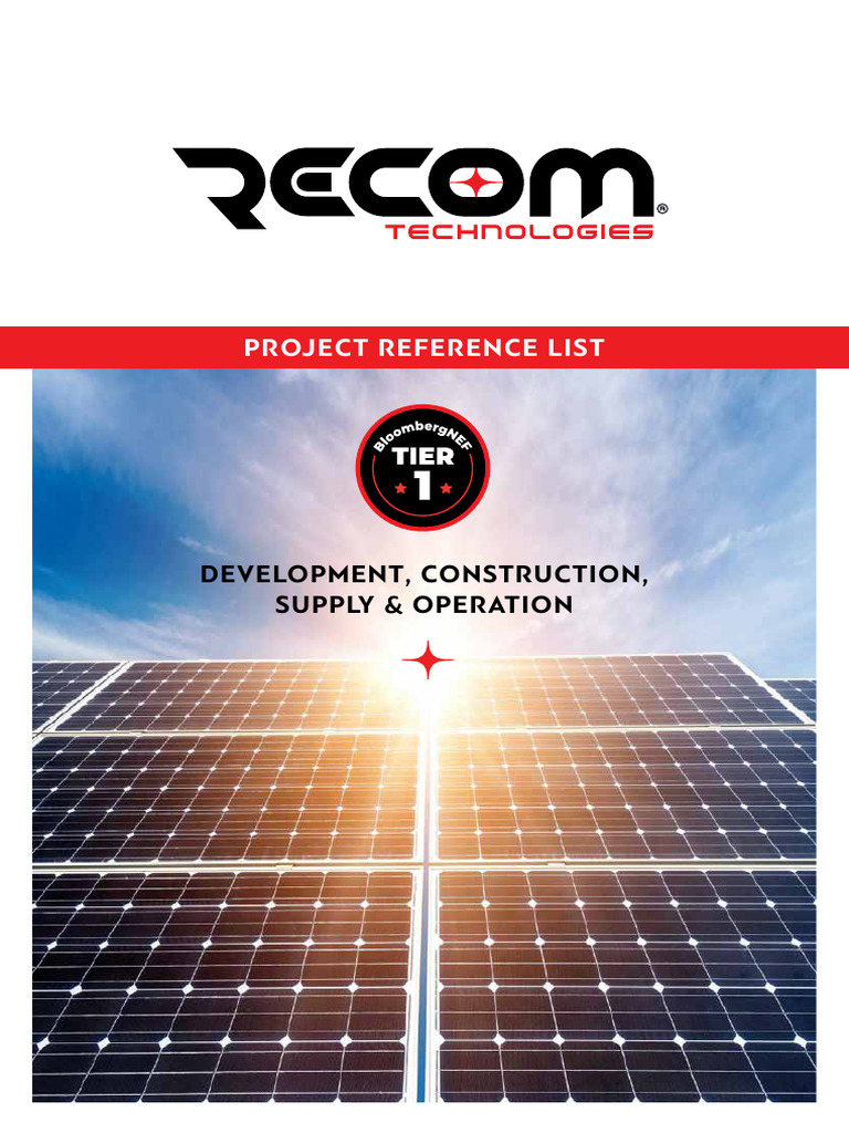 PROJECT REFERENCE_LIST_2022 | PDF | Sun | Electric Power
