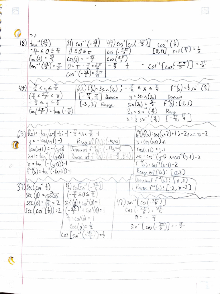 Pre Calculus Work | PDF