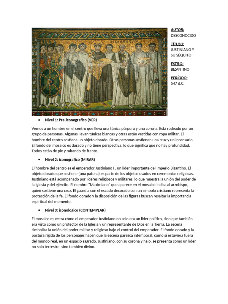 Mosaico de Justiniano y su Séquito | PDF | Justiniano I | Mosaico