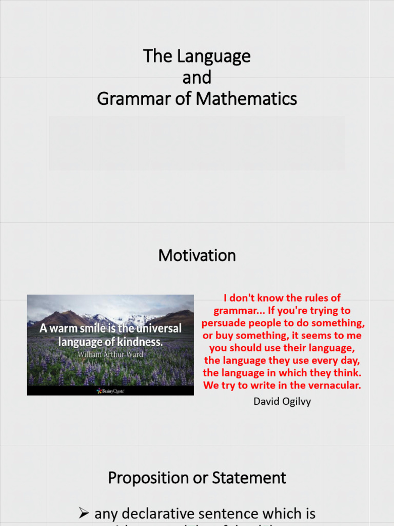 Characteristics of Mathematical Language Precise Concise Powerful | PDF ...