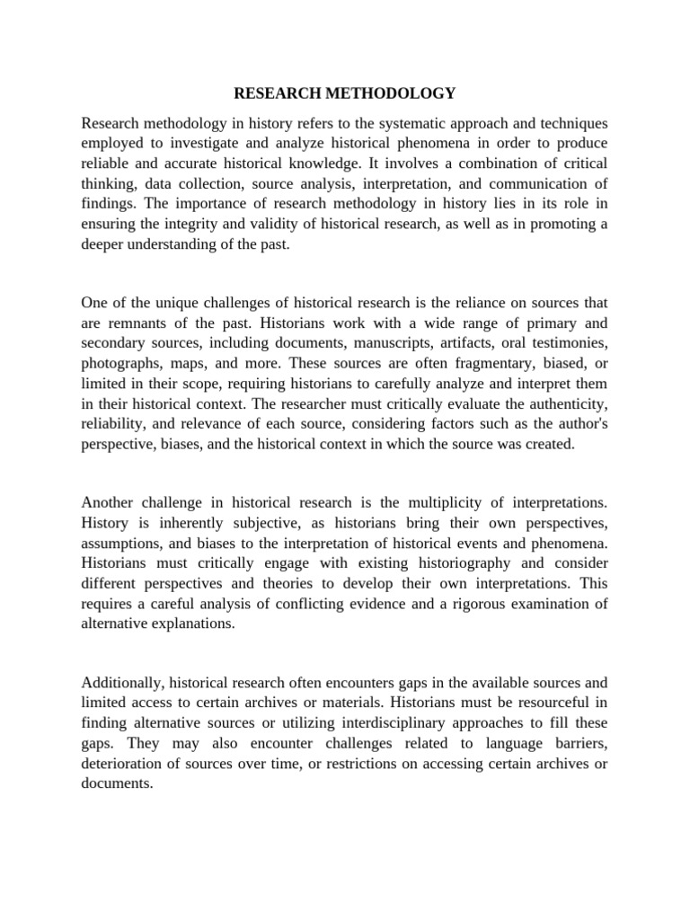 Research Methodology 1 | PDF | Primary Sources | Methodology