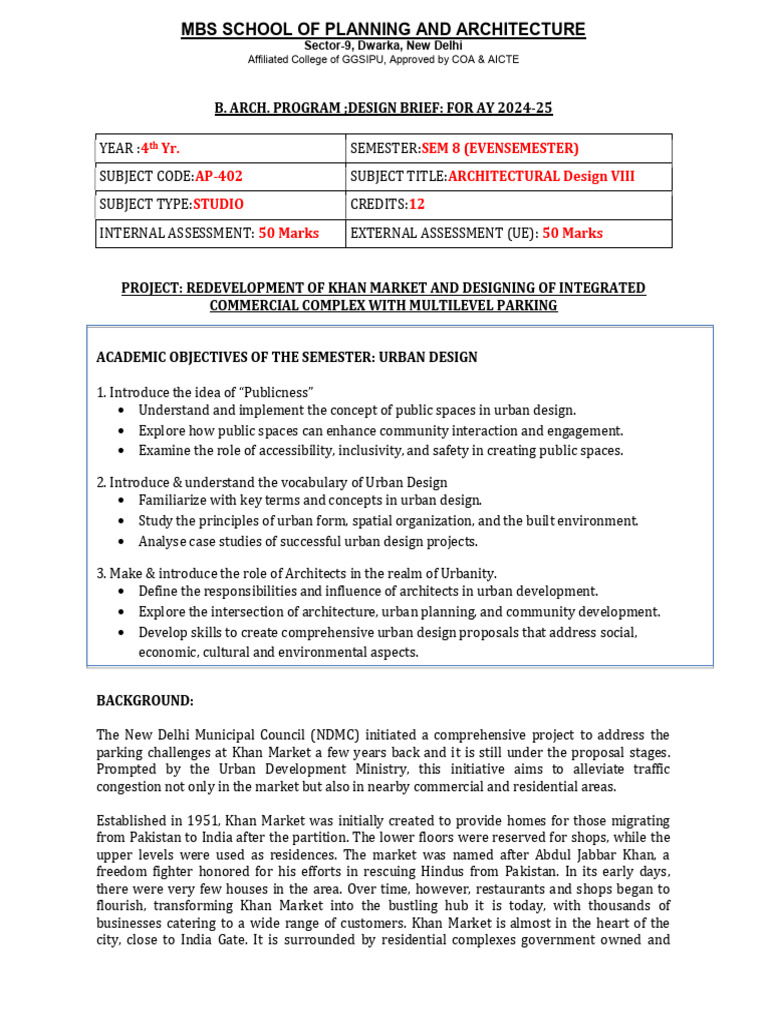 AP 402 - Khan MKT Precincts Final | PDF | Urban Design | Traffic