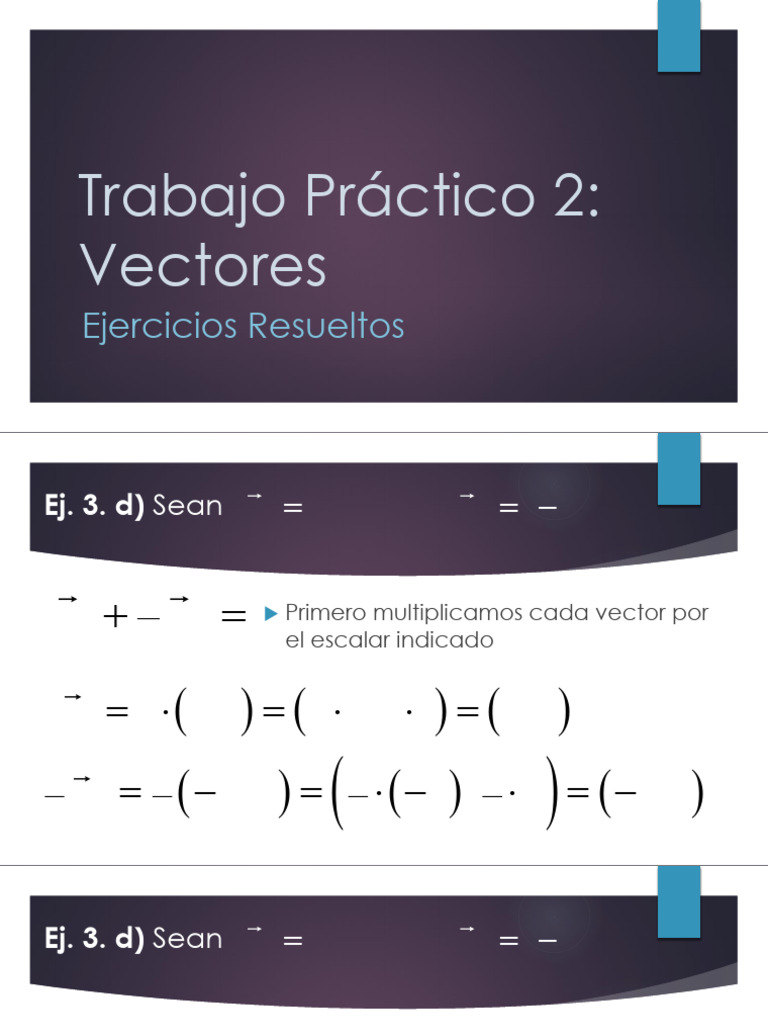 TP Vectores - Ejercicios Resueltos | PDF | Trigonometría | Álgebra lineal