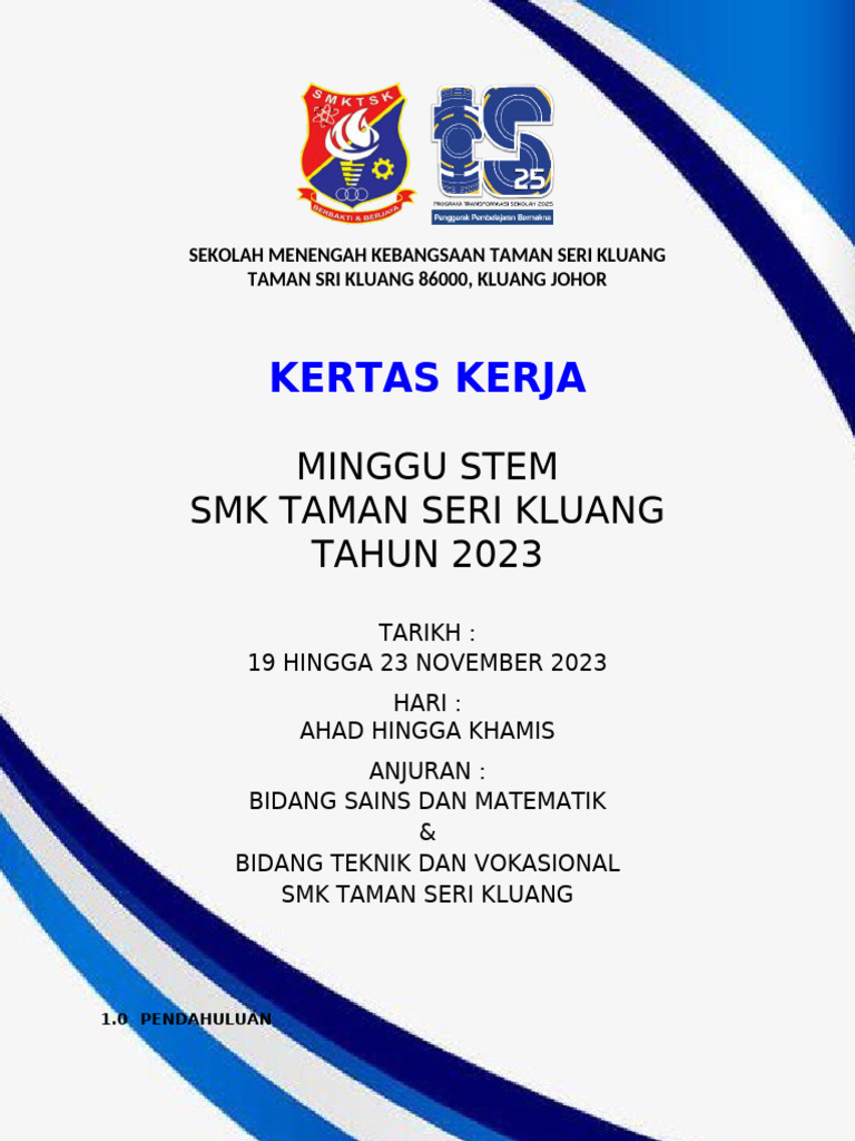 Kertas Kerja Minggu STEM 19 Nov 2023 | PDF