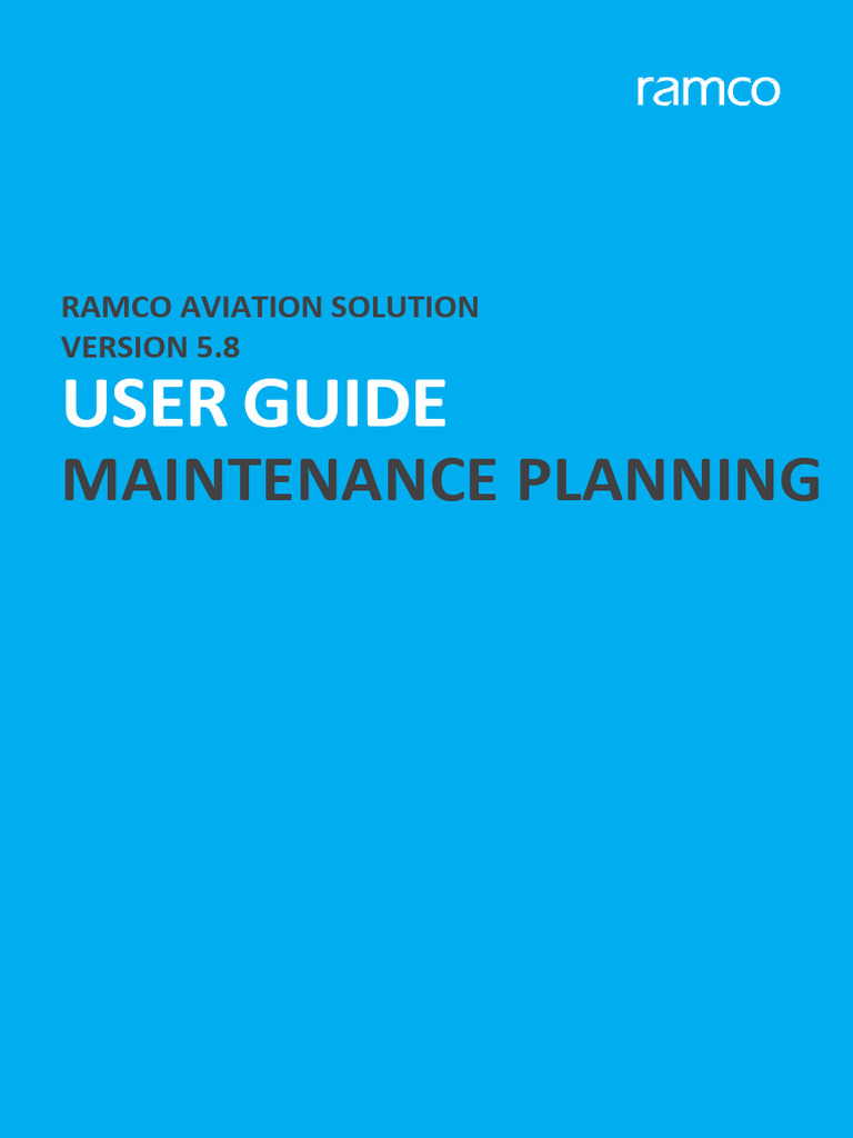 Maintenance Planning UserGuide | PDF | Moving Average | Software