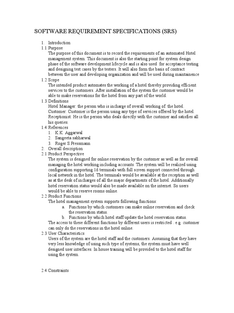 Software Requirement Specifications | Download Free PDF | User (Computing) | Cheque