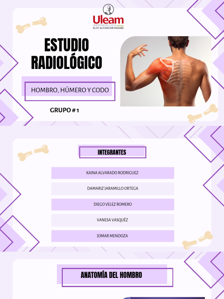 G1. Estudio Radiológico Hombro, Húmero y Codo. | PDF | Hombro ...