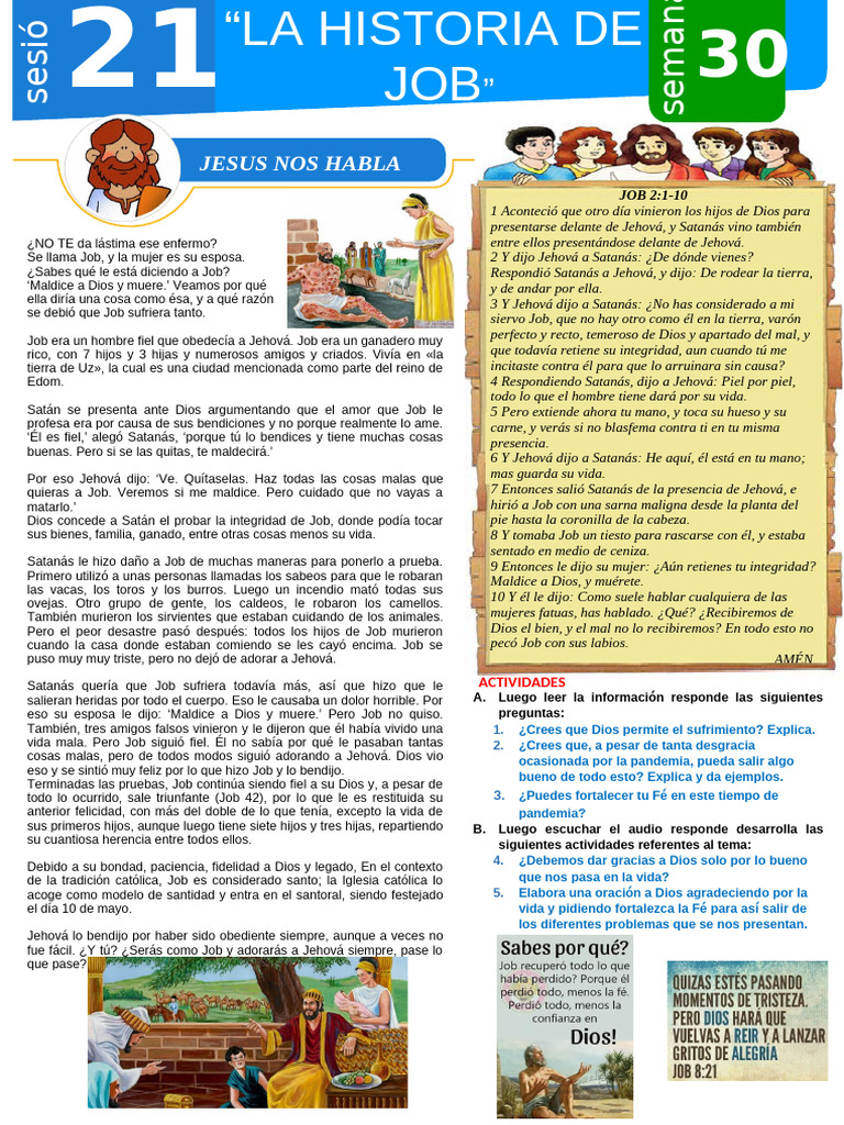 La Historia de Job y su Fe Inquebrantable | PDF | Satán
