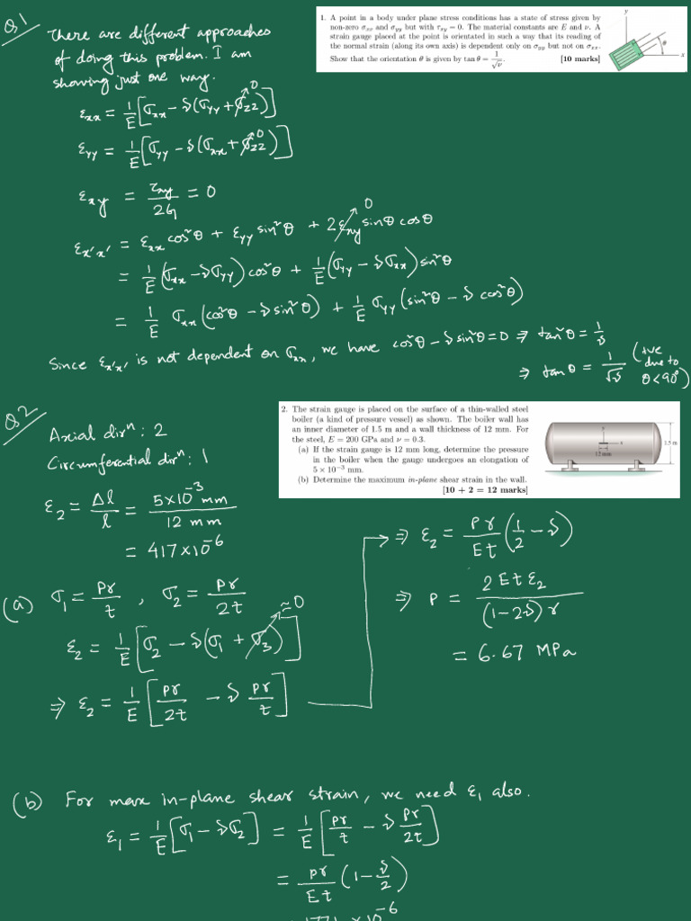 MoS 2023 End-Sem Soln | PDF