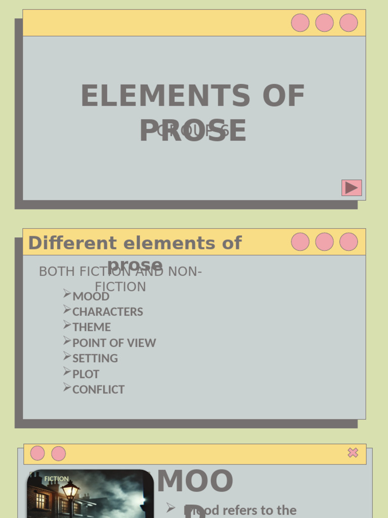 Key Elements of Prose Explained | PDF