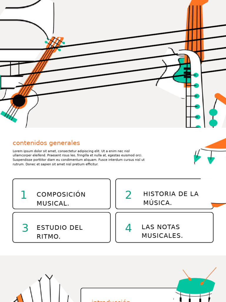 Presentación Proyecto Musical Ilustrativa Instrumentos Naranja y ...
