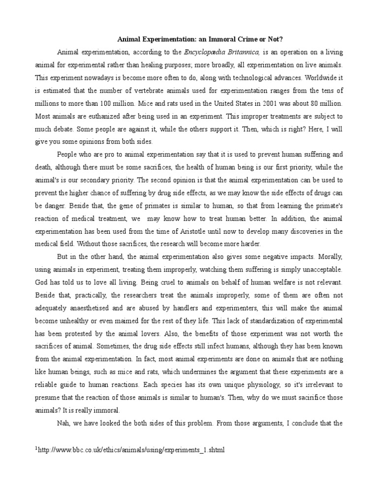 Animal Experimentation | PDF | Animal Testing | Experiment