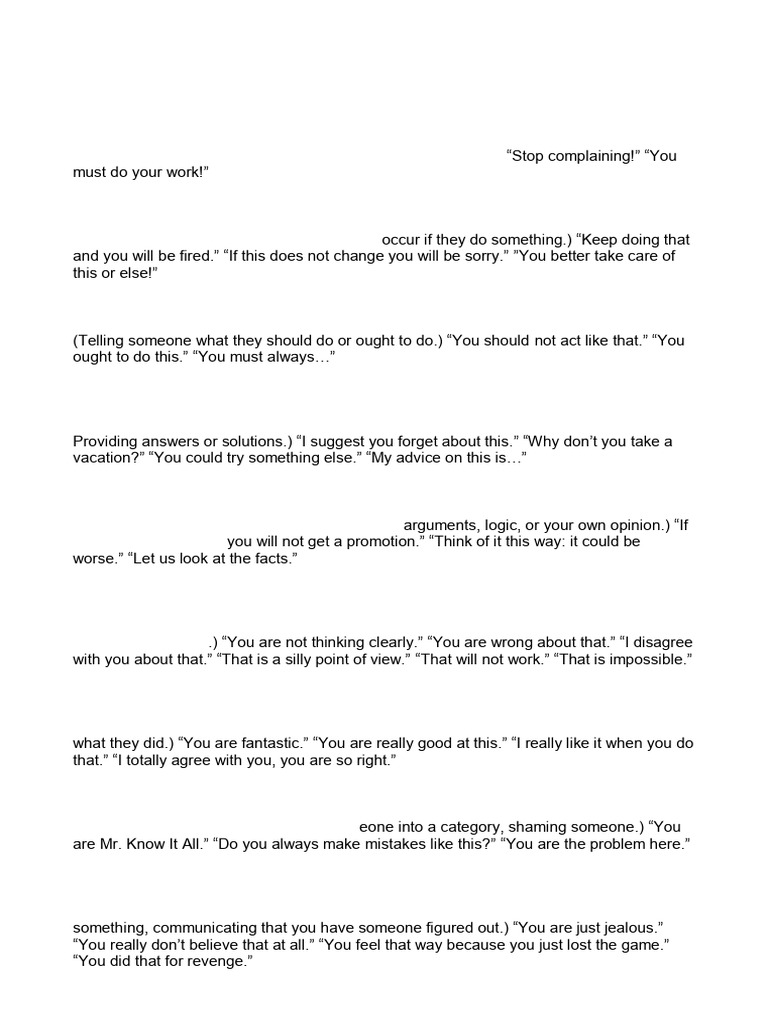 12 Roadblocks To Communication | PDF