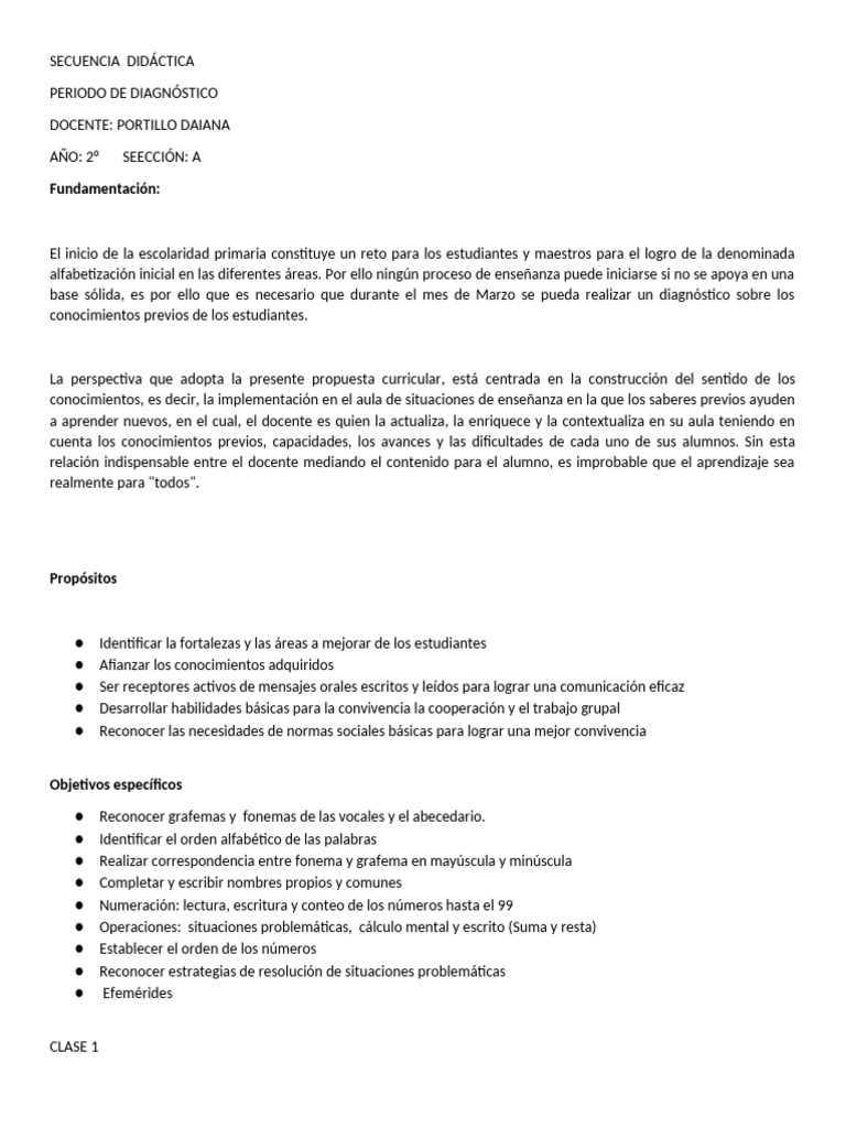 Secuencia Didáctica PDL 2do 2025 | PDF | Enseñando | Maestros