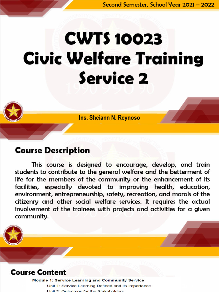 CWTS 2 Second Semester, Sy 21-22 | PDF