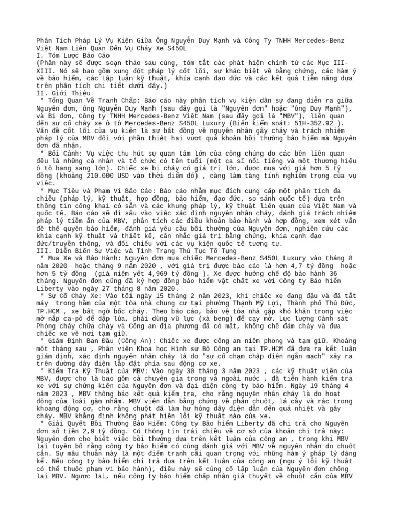 CS Duy Manh - Mercedes | PDF