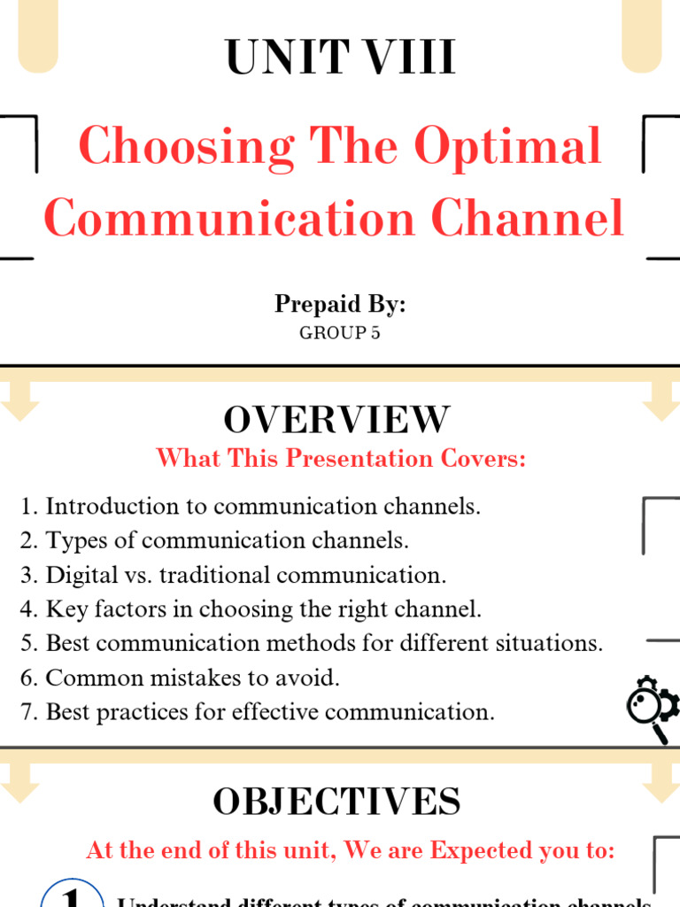 UNITVIII Choosing The Optimal Communication Channel | PDF ...
