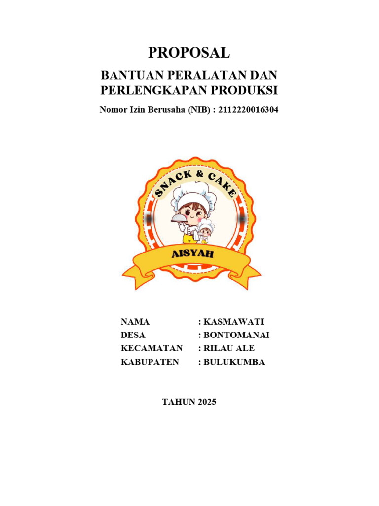 Proposal Bantuan UMKM Aisyah 2025 | PDF