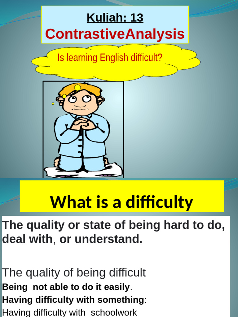 Contrastive Analysis | PDF | Linguistics | Verb