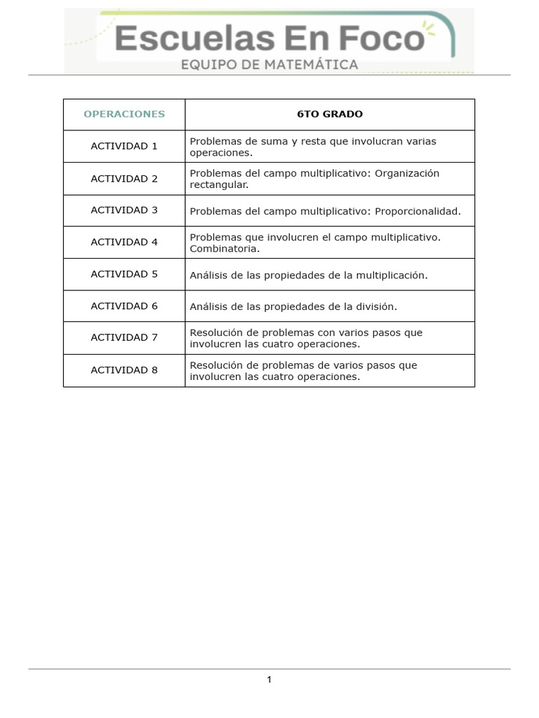 Operaciones 6to. | PDF