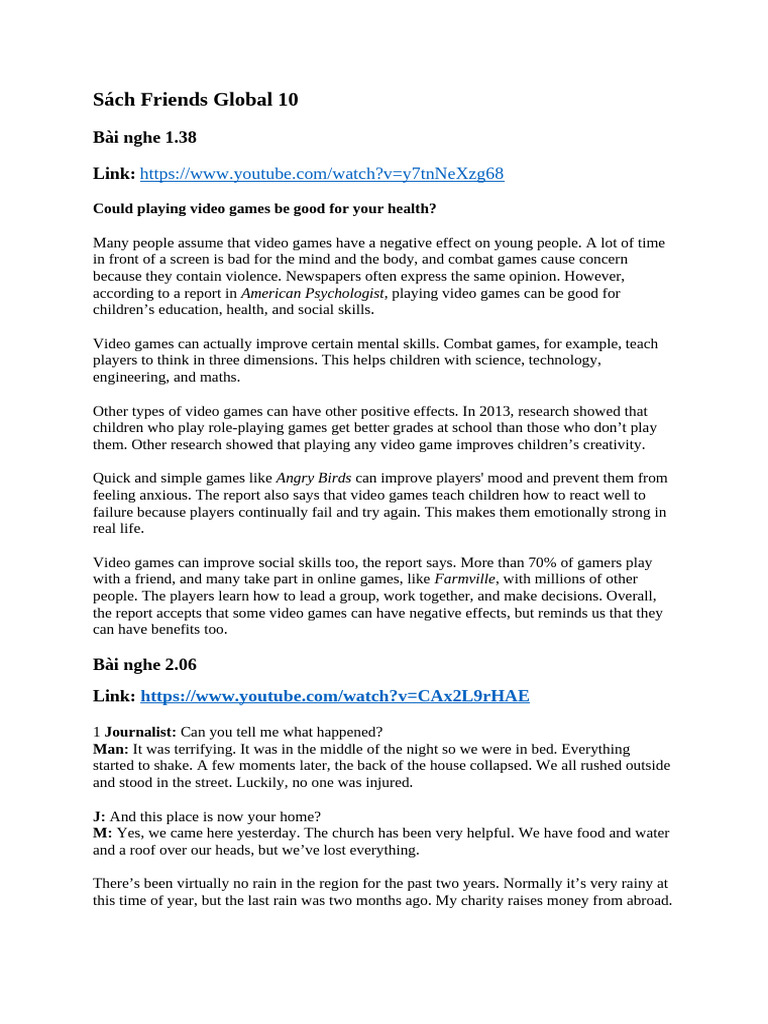 Benefits of Video Games on Health | PDF | Climate Change | Earth