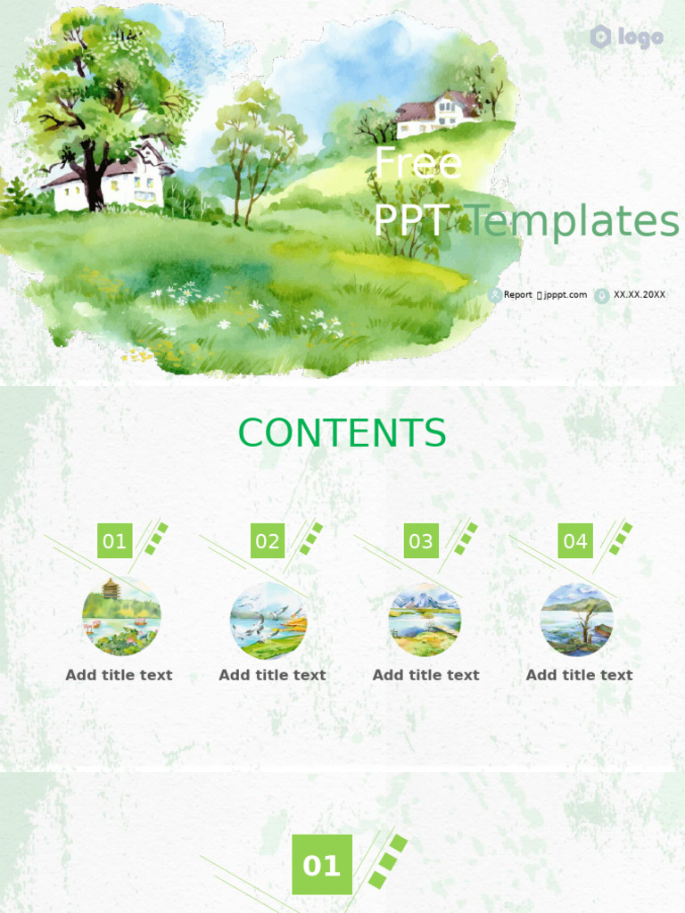 Fresh Watercolor Style PPT Templates | PDF