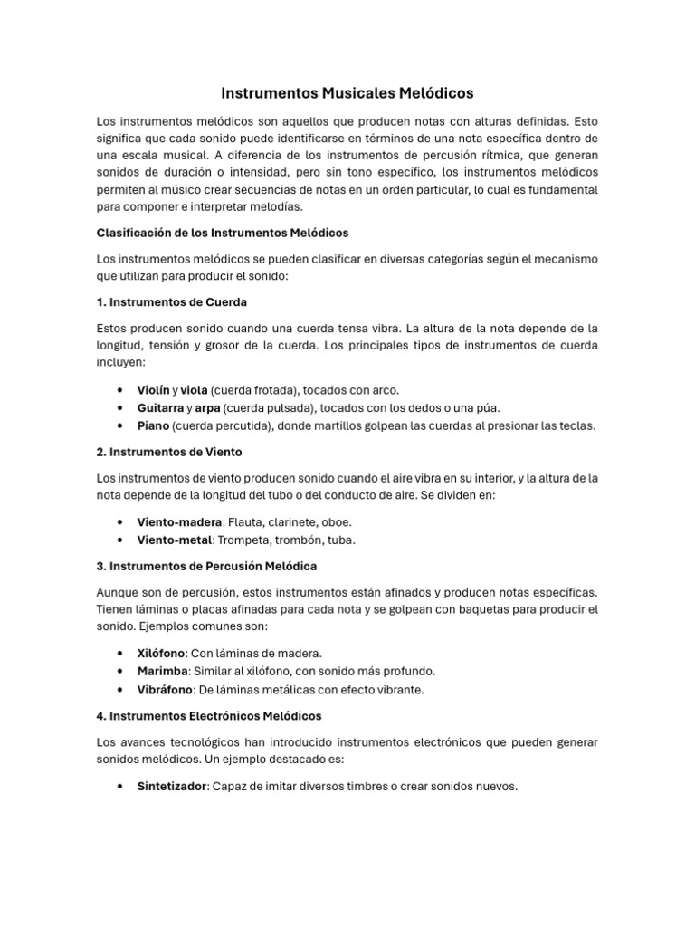 Instrumentos Musicales Melódicos - copia | PDF