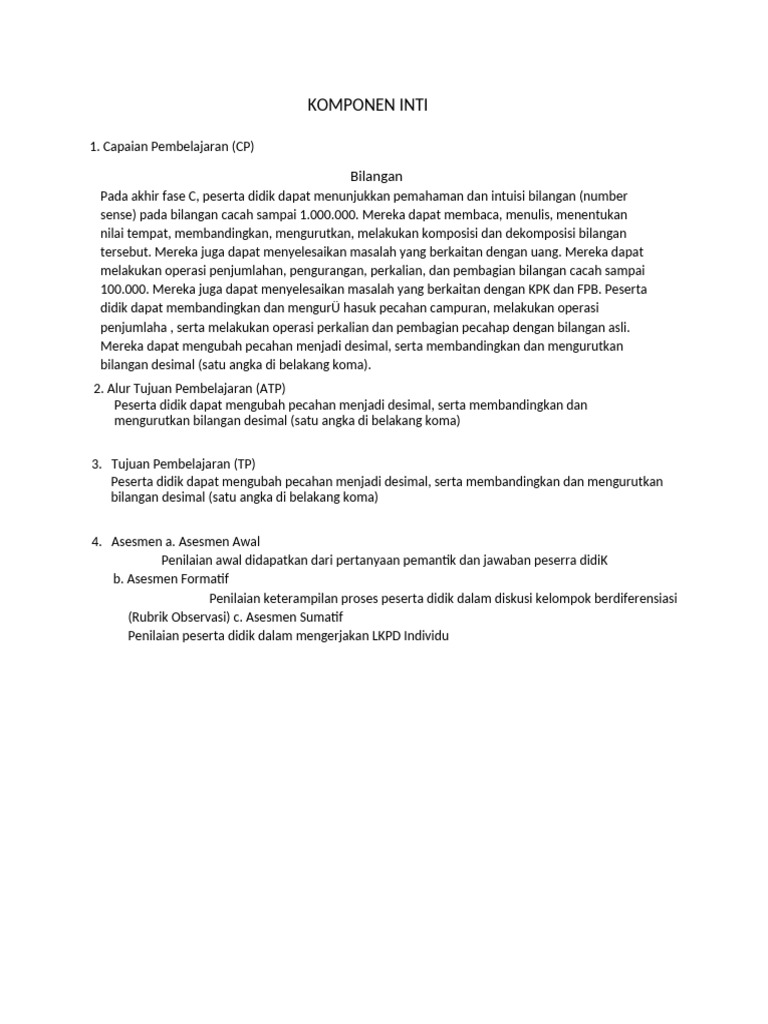 KOMPONEN INTI 1 | PDF