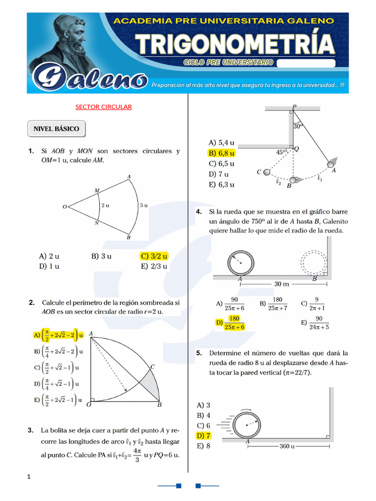 Trigonometría - Balota 02 | PDF