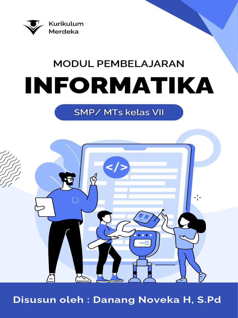 Modul Pembelajaran Informatika Sampul Buku Biru Ilustratif (1) | PDF