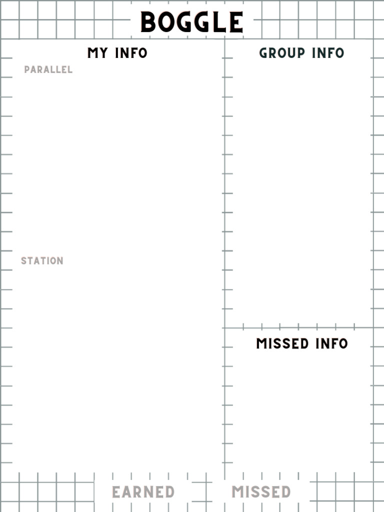 TCMS Boggle Sheet | PDF