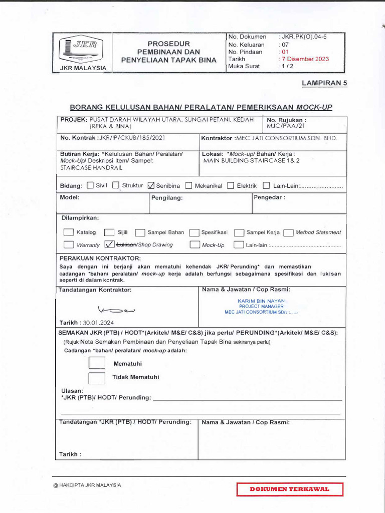 Shop Drawing Approval - Staircase Handrail | PDF