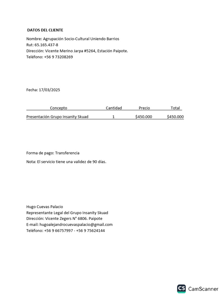 Datos Del Cliente | PDF