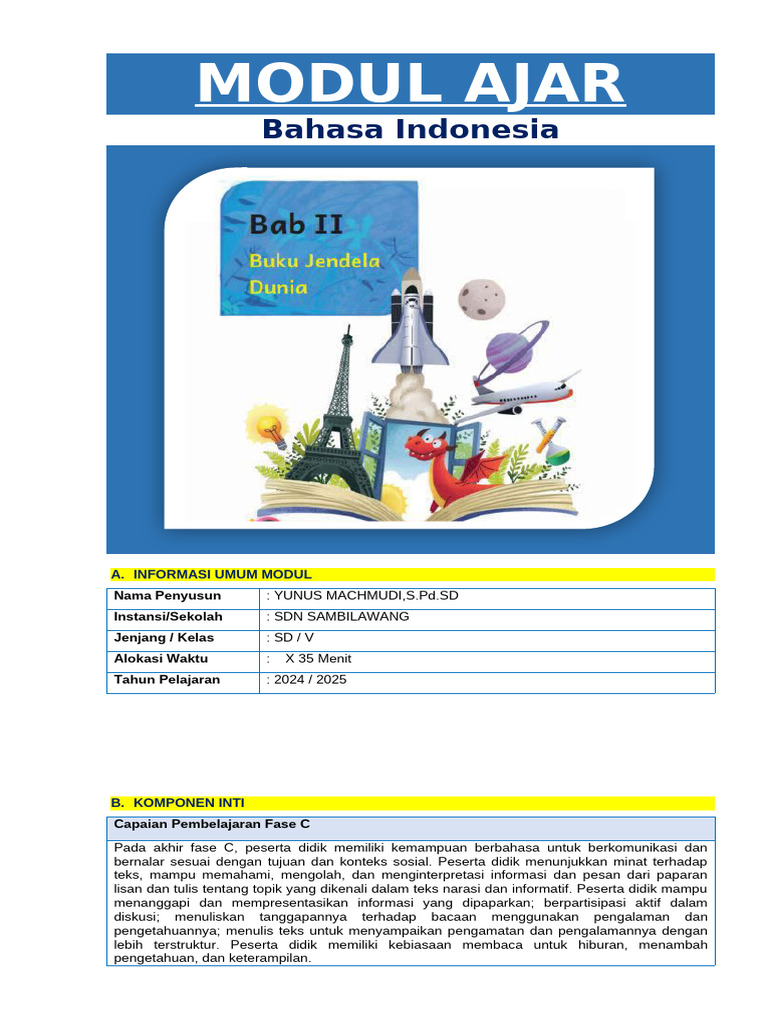 BAB 2 - MA B Indo Kls 5 | PDF