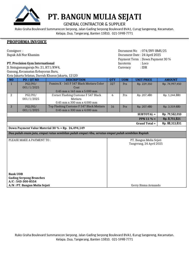 PROFORMA INVOICE - Copy - Copy (6) - Copy - Copy - Copy - Copy - Copy - Copy - Copy | PDF