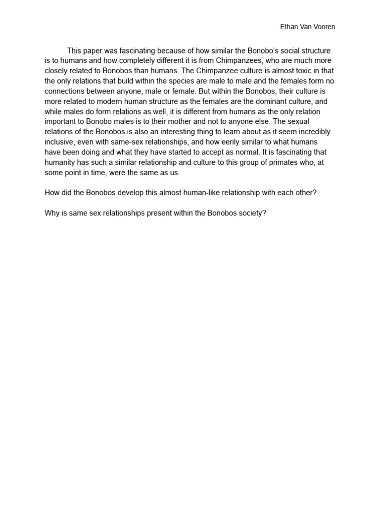 Bonobos | PDF