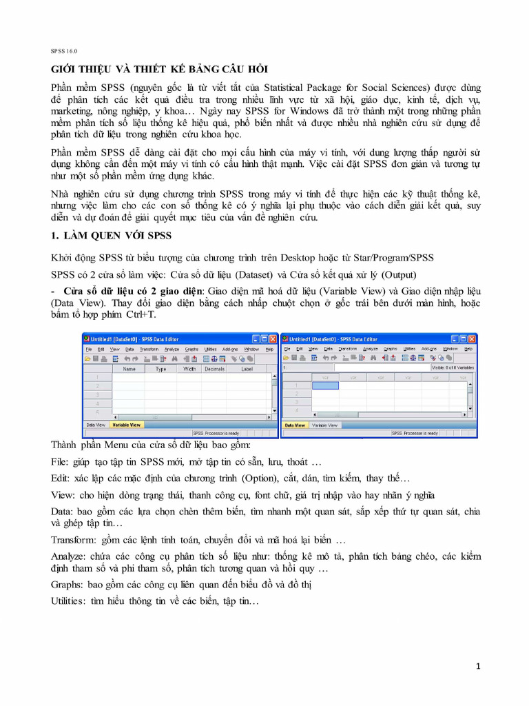 Huong Dan Su Dung SPSS Co Ban | PDF